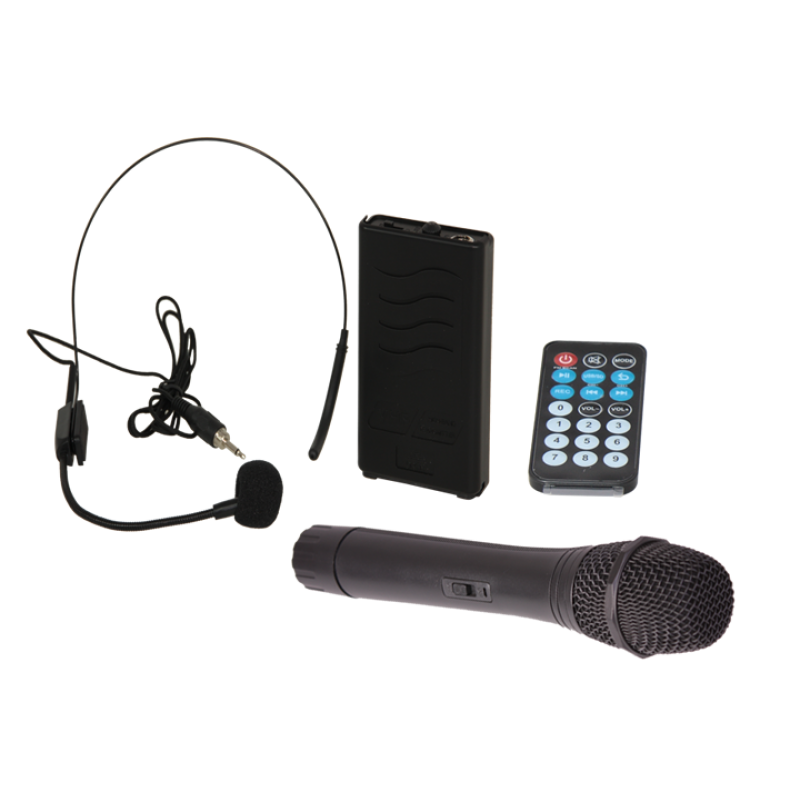 PORTABLE STAND-ALONE PA SYSTEM WITH USB, VOX, BLUETOOTH & 2X WIRELESS ...